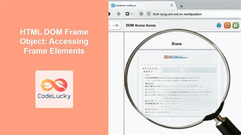 Html Dom Frame Object Accessing Frame Elements Codelucky
