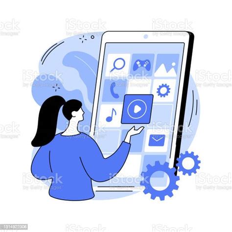 Native Mobile App Abstract Concept Vector Illustration Stock