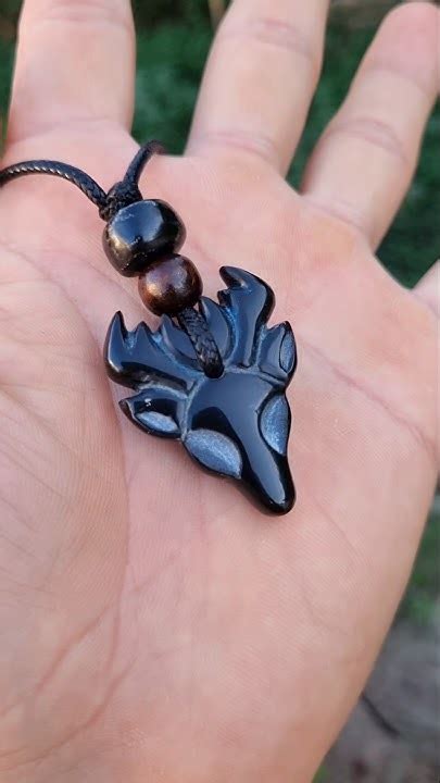 هنر تراش گردنبند سنگی 😍سنگ گوهرسنگ گوهرتراشی کاروینگ هنردست