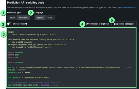 Prediction Api Snippets Datarobot Docs