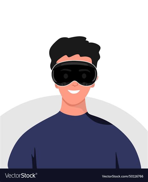 man using spatial computing devices royalty free vector