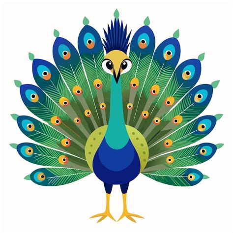 Peacock Illustration Vector Premium Ai Generated Vector