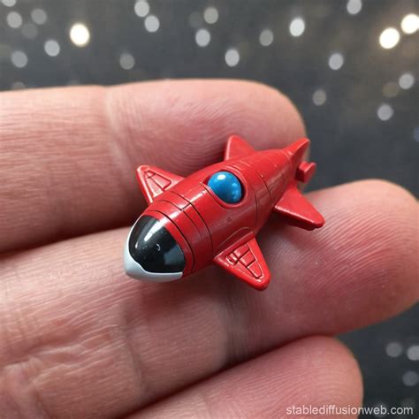 A Tiny Red Spaceship Stable Diffusion Online
