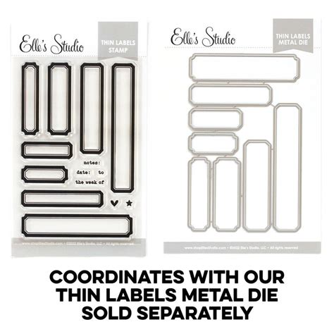 Thin Labels Stamp Elles Studio