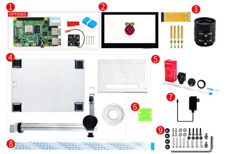 Raspberry Pi Microscope Kit MP Visual Magnification Microscope Screen Bracket WS