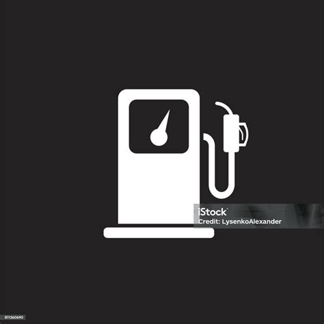 연료 가스 역 아이콘입니다 자동차 가솔린 펌프 평면 그림입니다 가솔린에 대한 스톡 벡터 아트 및 기타 이미지 가솔린 갤런