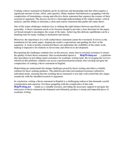 How To Write A Thesis Statement In English Pdf Thesis Essays