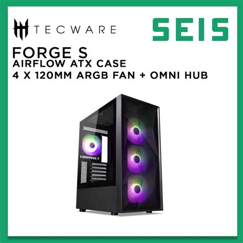 TECWARE FORGE S OMNI TG ARGB ATX Gaming Case 4 X 120MM ARGB FAN OMNI HUB Shopee Malaysia