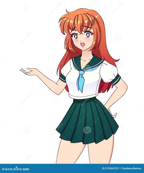 Scared Anime Face Manga Style Funny Eyes Vector Illustration