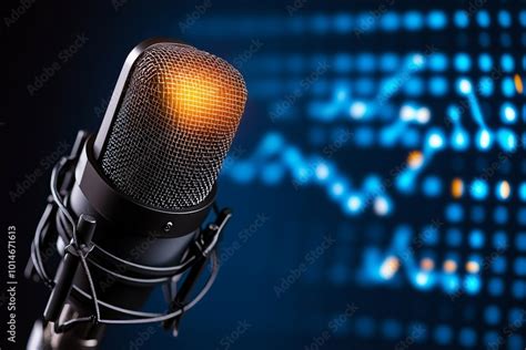Digital Audio And Ai Represented By A Classic Microphone Alongside