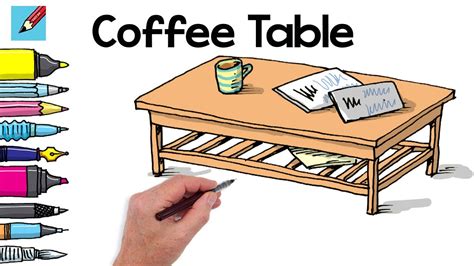 How To Draw A Coffee Table Apartmentairline