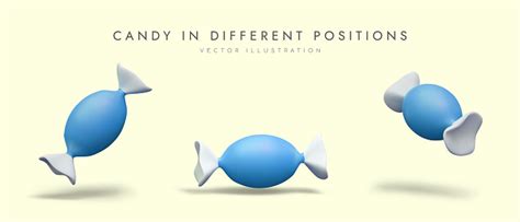 다양한 각도에서 파란색 3d 사탕 벡터 웹 컴포지션을 위한 색상 템플릿 0명에 대한 스톡 벡터 아트 및 기타 이미지 0명 3차원 형태 개념 Istock