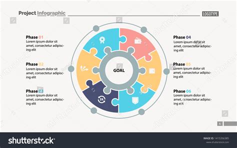 Six Elements Process Chart Slide Template Stock Vector Royalty Free Shutterstock