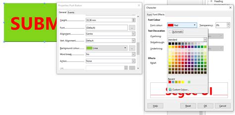 Creating A Submit Button In Writer And Linking An Email Macro English