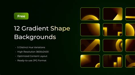 Gradient Shape Backgrounds Volume 1 Figma