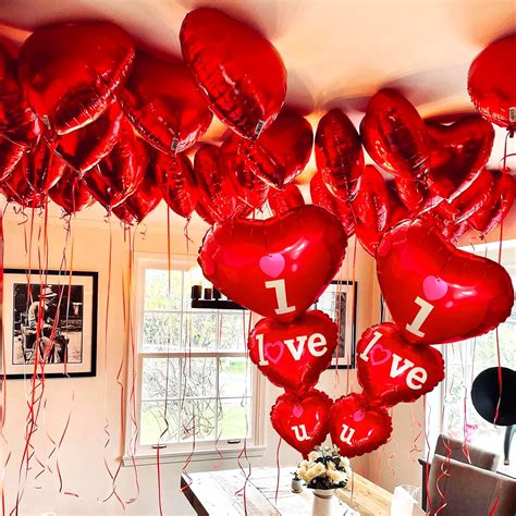 Xtra Large 12 2 Red I Love You Balloons And Heart Balloons Pack Of
