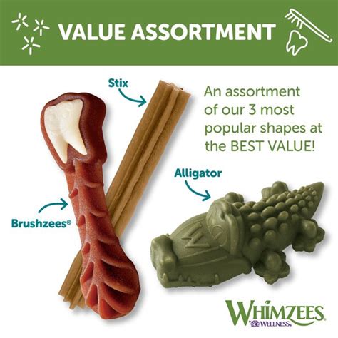 Whimzees By Wellness Value Box Dental Chews Natural Grain Free Dental