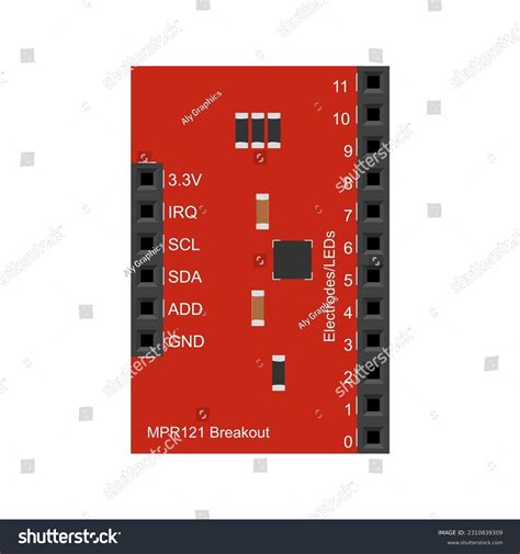 Capacitive Touch Sensor Controller I C Interface Stock Vector Royalty Free