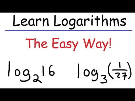 Free Video Logarithms It S Not That Difficult From The Organic Chemistry Tutor Class Central