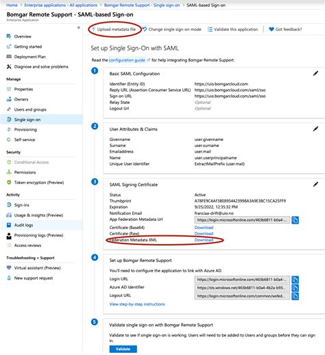 Setup Of SAML Authentication For Bomgar IT Avdelingen