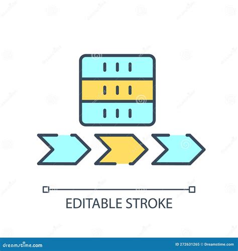 Data Lineage Blue Gradient Concept Icon Cartoon Vector 272163505