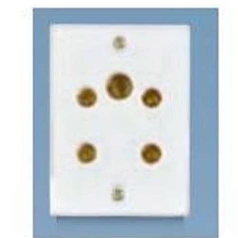 6 Polycarbonate 6A Multi Socket For 2 3 Pin 38375 White At 51 Piece In Mumbai