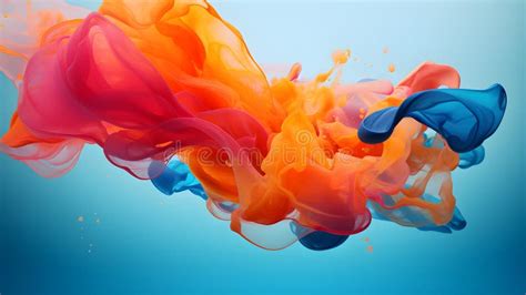 Bright Colorfull Liquid Explosion On Cold Background Stock Illustration