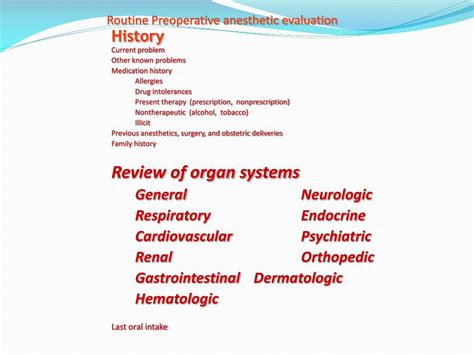Ppt Preoperative Evaluation Powerpoint Presentation Free Download