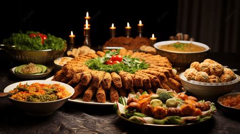 라마단 이드 이프타르 파티 음식 이프타르 음식 이슬람 음식 라마단 이프타르 배경 일러스트 및 사진 무료 다운로드 Pngtree