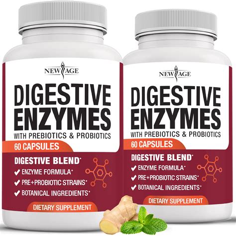 New Age Digestive Enzymes For Gut Health Probiotic Lipase Blend