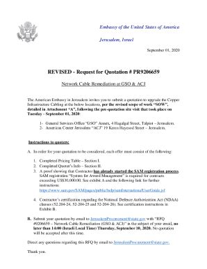 Fillable Online REVISED Request For Quotation PR9206659 Fax Email Print PdfFiller