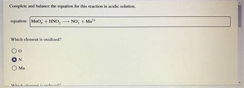 Solved Complete And Balance The Equation For This Reaction Chegg Com