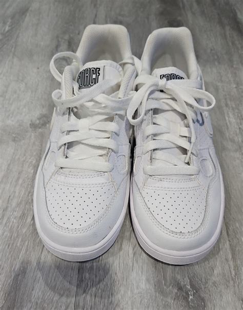 Nike Size 7y Son Of Force Gs 615153 109 Youth White Athletic Sneaker