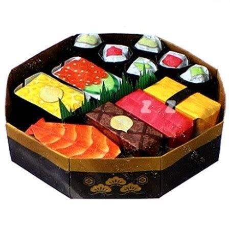 Qoo10 초밥 일식 음식 종이접기 모양 만들기 색종이 도시락 컬렉션 서적