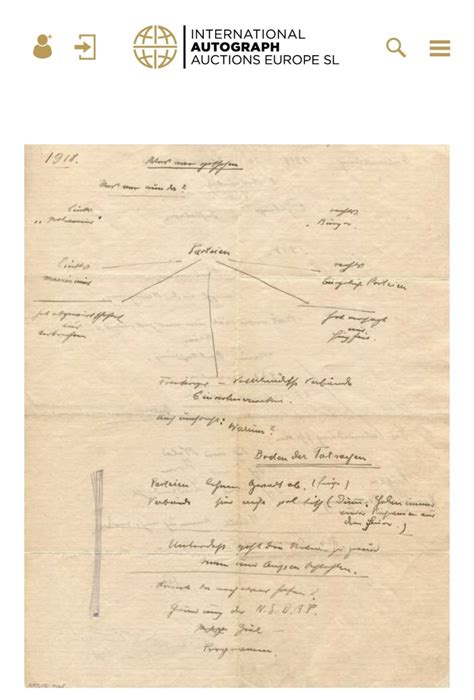 히틀러의 야욕 드러낸 첫 연설 친필 메모 경매 나와…4100만원 예상 파이낸셜뉴스