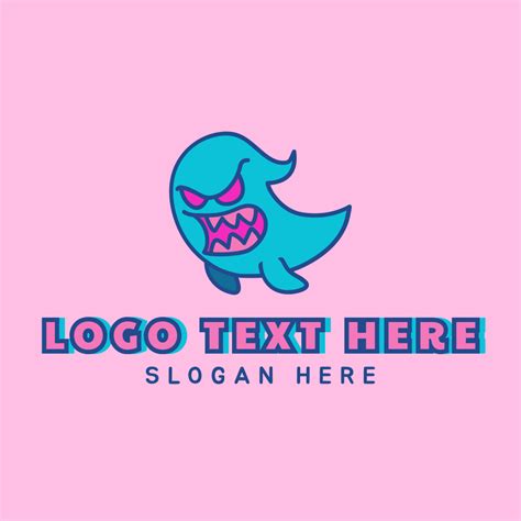 Cartoon Ghost Gaming Logo Brandcrowd Logo Maker Brandcrowd