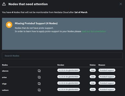 [bug] missing protobuf support false positive warning on cloud