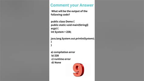 Java Tricky Quiz 4youtubeshorts Yt Ytshortsvideo Shorts Coding Ytshortsindia New