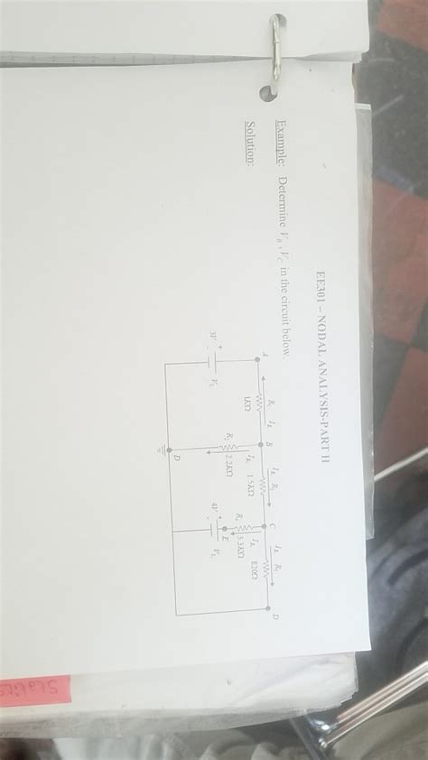 Solved EE NODAL ANALYSIS PART II Example Determine In Chegg Com