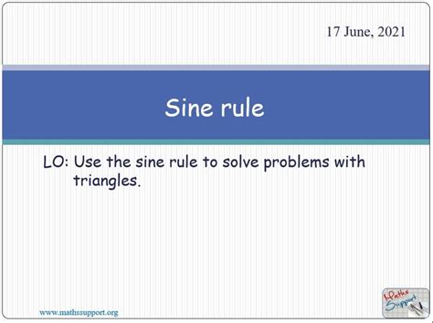 Maths Igcse E8 40 The Sine Rule Math Support Math Teacher