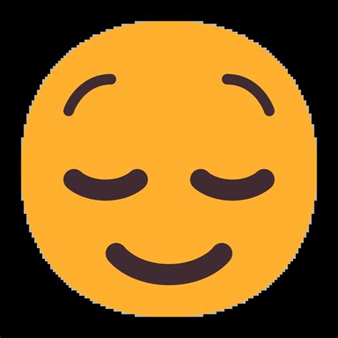 Serene Closed Eyes Peaceful Emoji Clipart With Gentle Smile Expression