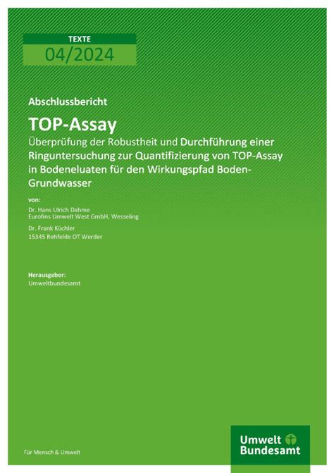 Top Assay Umweltbundesamt