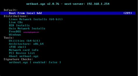 setup ipxe server on ubuntu or debian using computingforgeeks