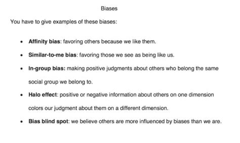 Solved Biases You Have To Give Examples Of These Biases