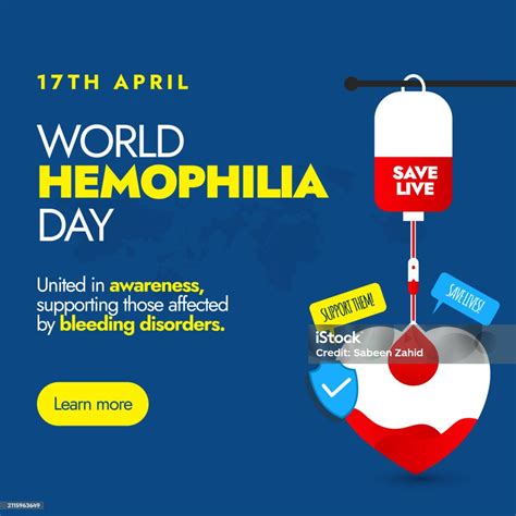 세계 혈우병의 날17 4월 세계 혈우병의 날 기념 현수막에 혈액 주머니가 심장에 혈액을 옮겨 헌혈의 개념을 홍보합니다 생명을