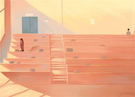 我喜欢坐在你的身后 因为可 MORNCOLOUR 原创作品 涂鸦王国插画 Aesthetic desktop