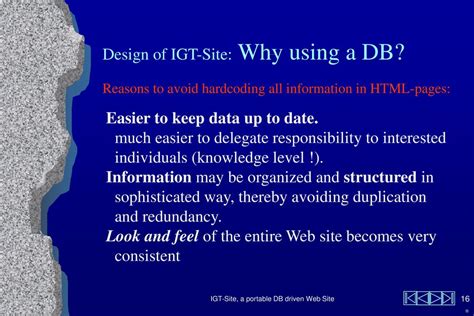 Igt Site A Portable Database Driven Web Site Ppt Download