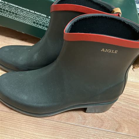 Aigle エーグルレインブーツ ショートブーツ 38長靴、レインシューズ｜売買されたオークション情報、yahooの商品情報をアーカイブ