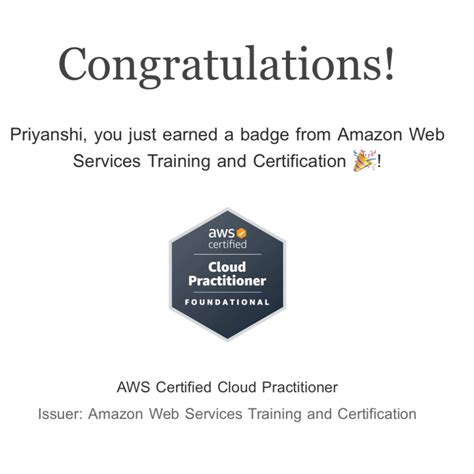 Priyanshi Huria On Linkedin Aws Awscertified Cloudpractitioner Cloudcomputing Tech