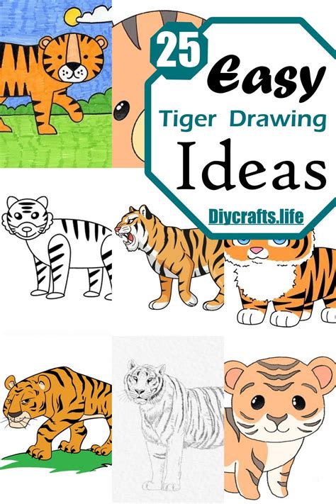 Cute Cartoon Tiger Drawing